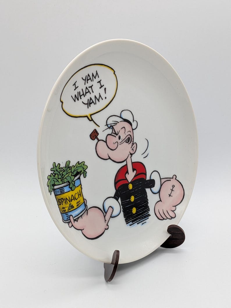 Vintage 1980 Popeye Collector Plate 50th Anniversary Cartoon ...