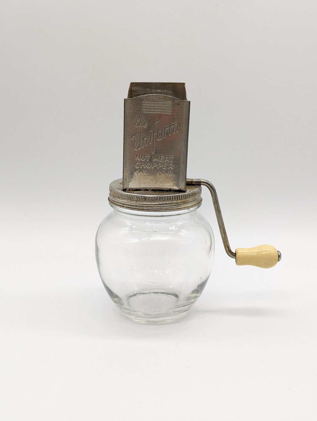 Vintage Hazel Atlas Nut Chopper "the Uniform" - 1950s Glass Kitchenware ...