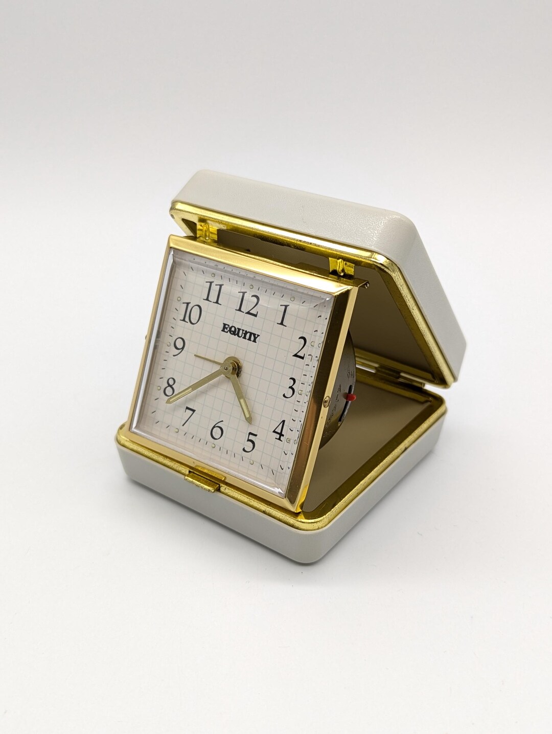 Vintage Equity Travel Alarm Clock, Hand-wound With Unique Case ...