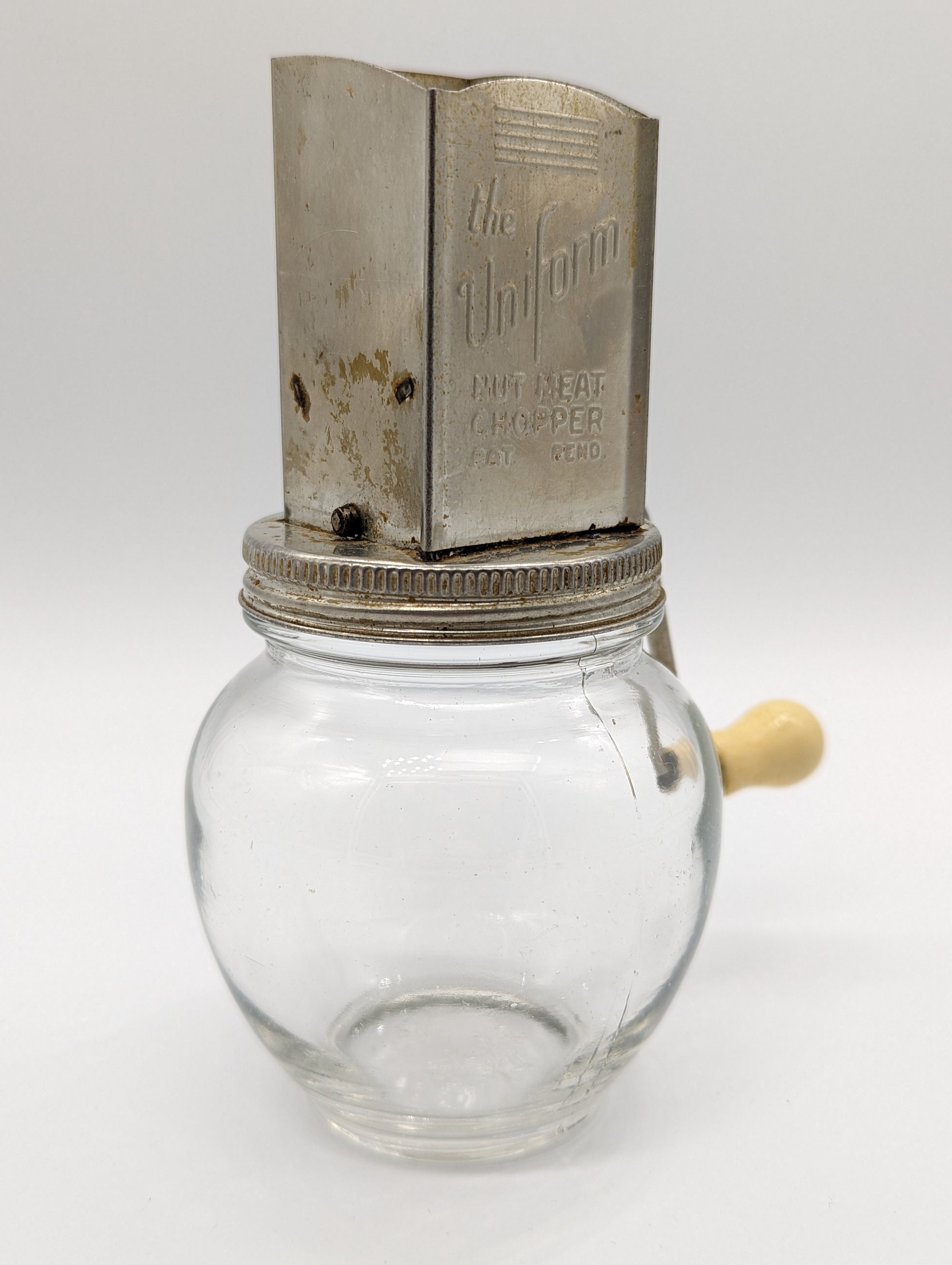 Vintage Hazel Atlas Nut Chopper the Uniform 1950s Glass Kitchenware Mid ...