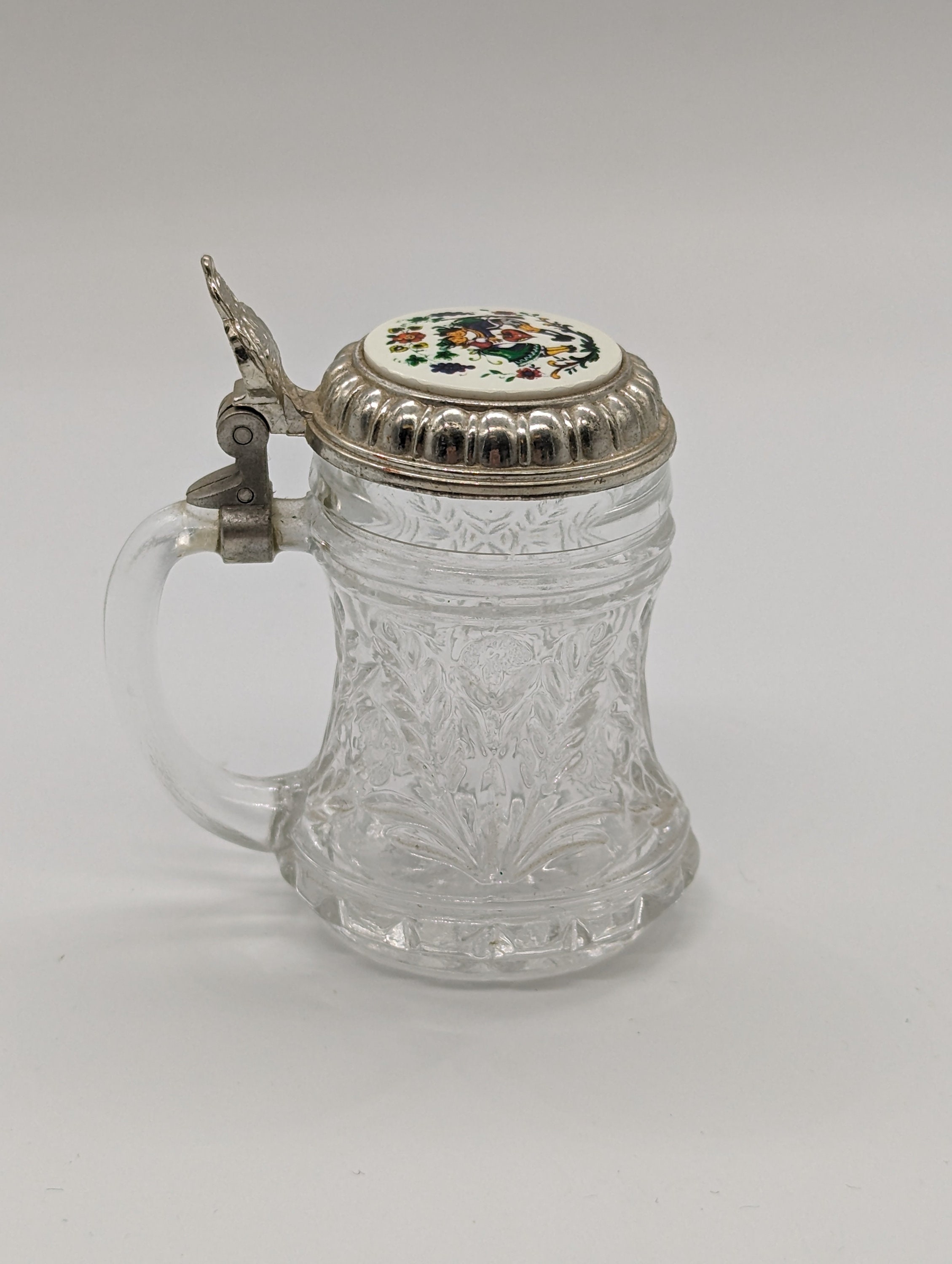 Vintage BMF Glass Schnapskrugerl schnapps Glass Bavarian Courting ...