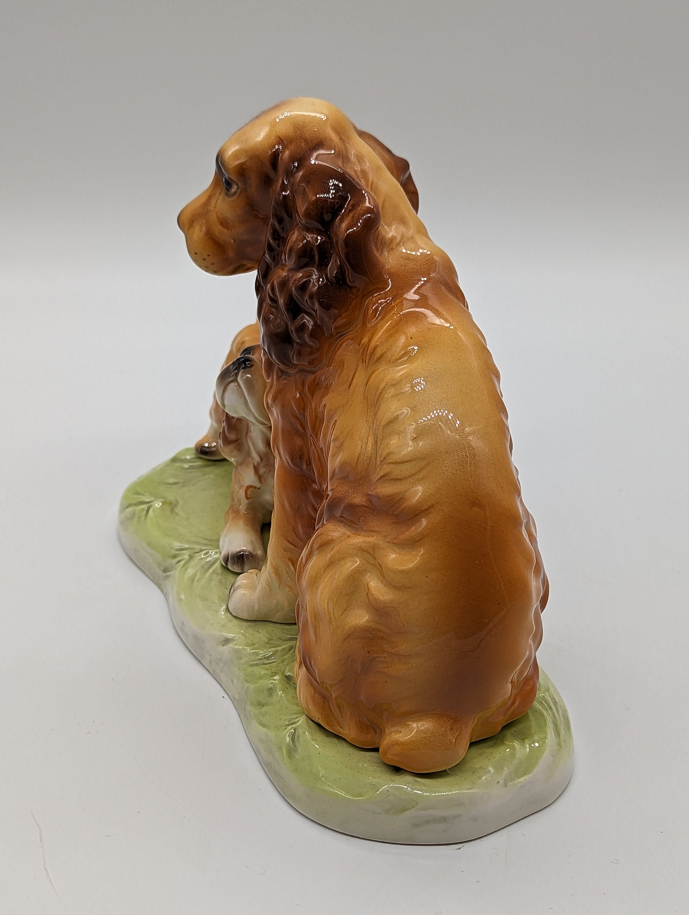 Vintage giftcraft Ceramic Cocker Spaniel & Puppy Figurine - Etsy New ...