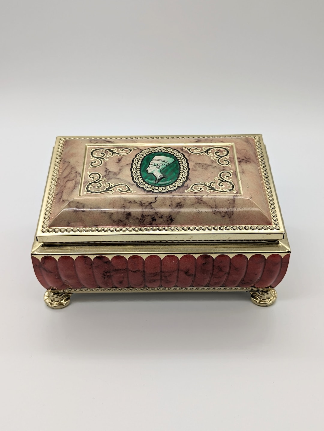 Vintage Blue Bird Toffee Tin Featuring a Queen Nefertiti Cameo - 1950s ...