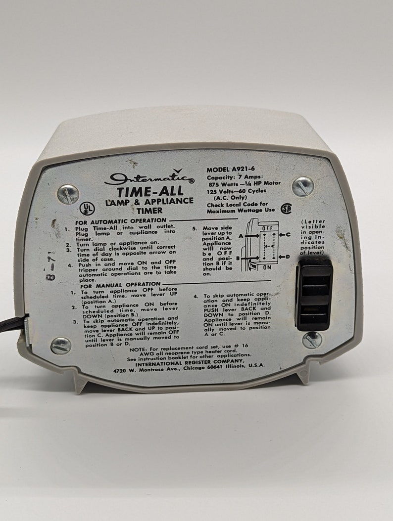1960's Intermatic Timer - Etsy