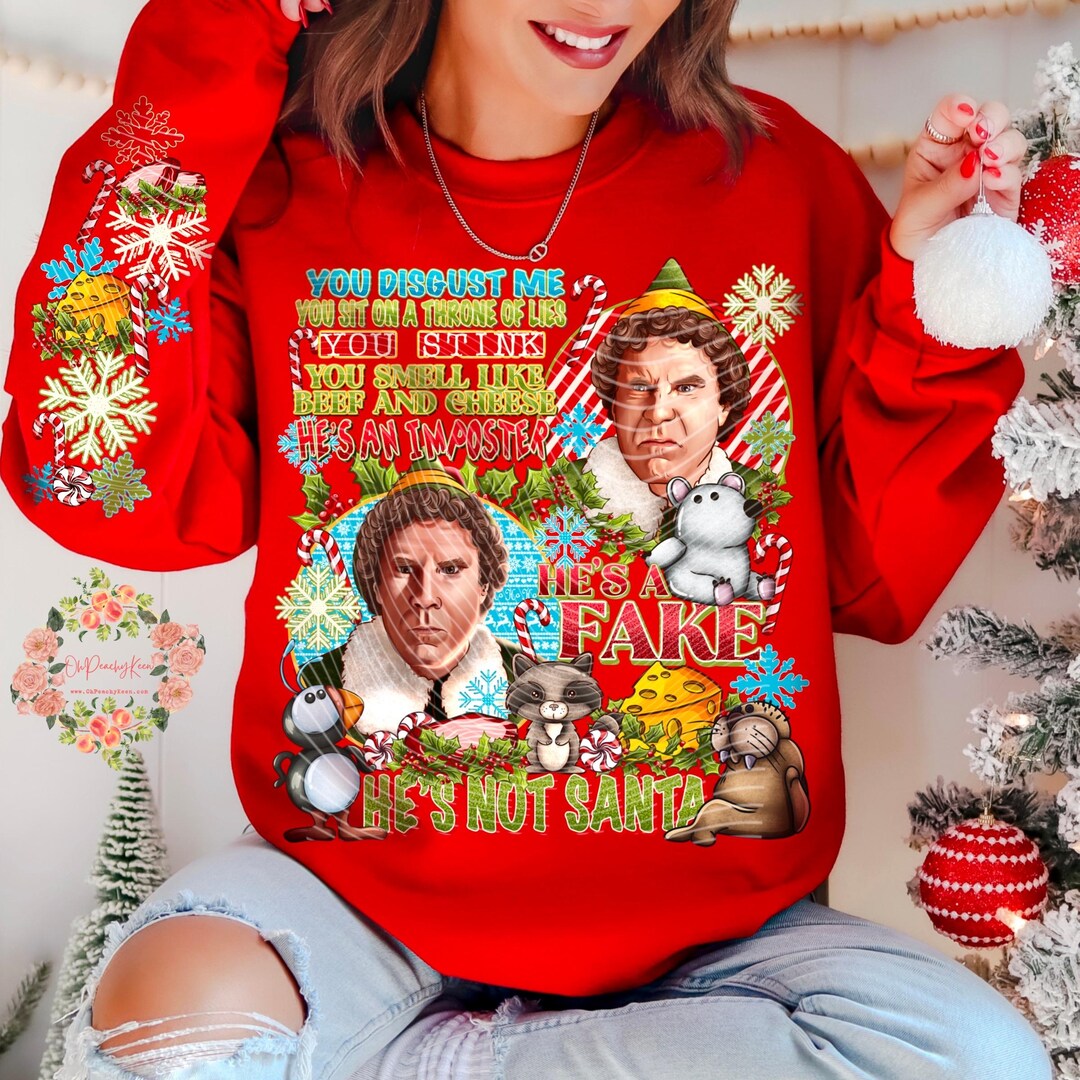 Classic Christmas Movie Sweater W Sleeve Design, Classic Christmas ...