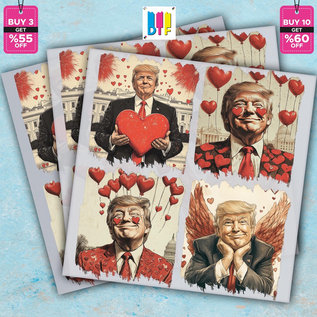 Trump Valentines Day, Ready to Press, MAGA Valentines Day Transfer ...