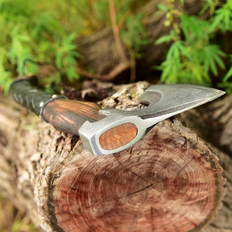 Viking Hand Forged Carbon Steelragnar Axe With Ash Wood Shaft Birthday ...