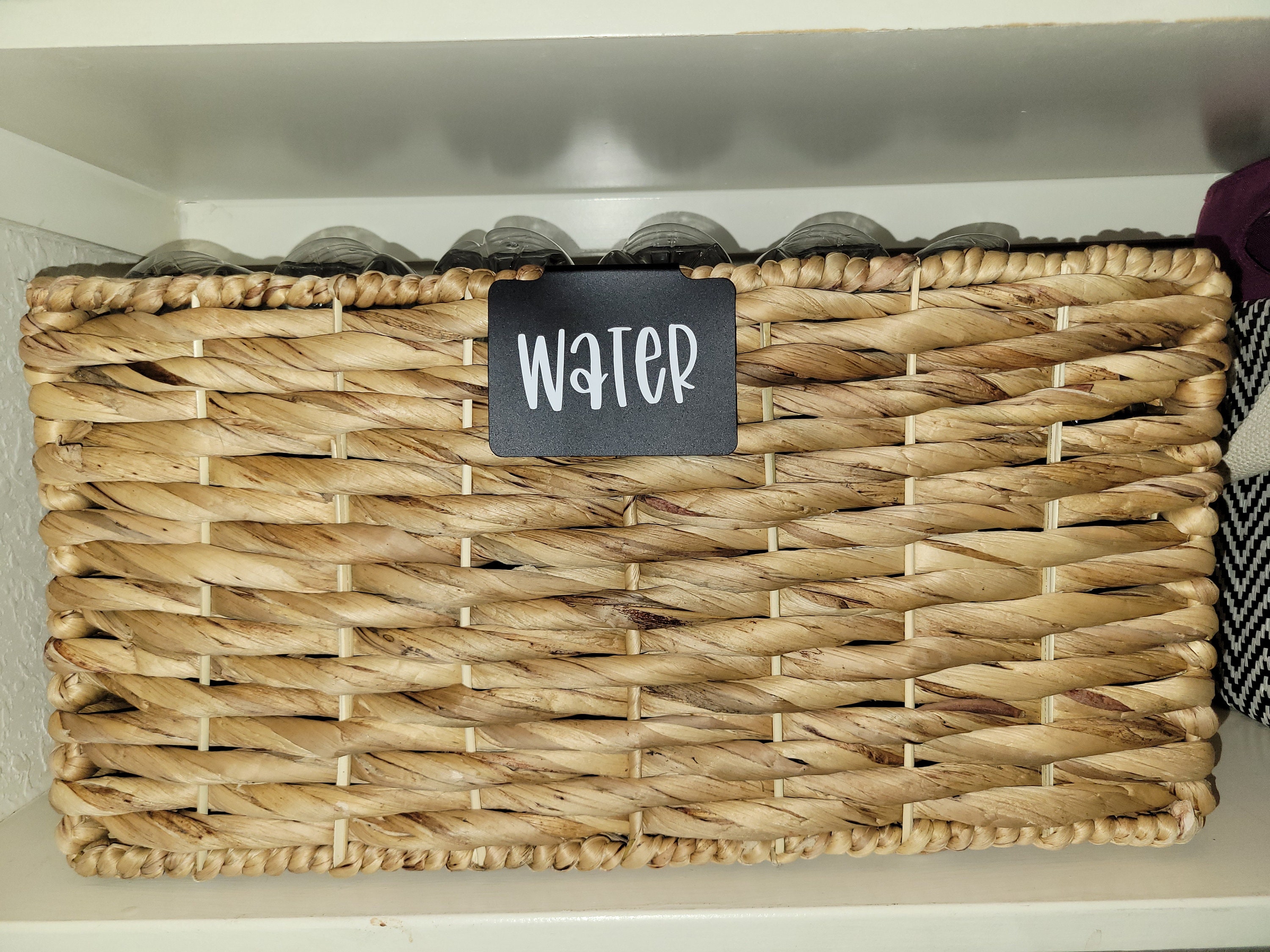 Black Basket/ Bin Clip With Custom Vinyl Label - Etsy