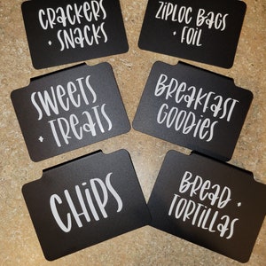 Black Basket/ Bin Clip With Custom Vinyl Label - Etsy