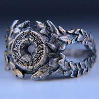 Eye of Protection Ring | Gold Evil Eye Ring | Statement Signet Ring ...