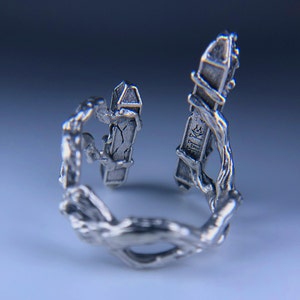 ELSKER - 925 Silver, Ancient Viking Ring, Adjustable, Elder Futhark ...