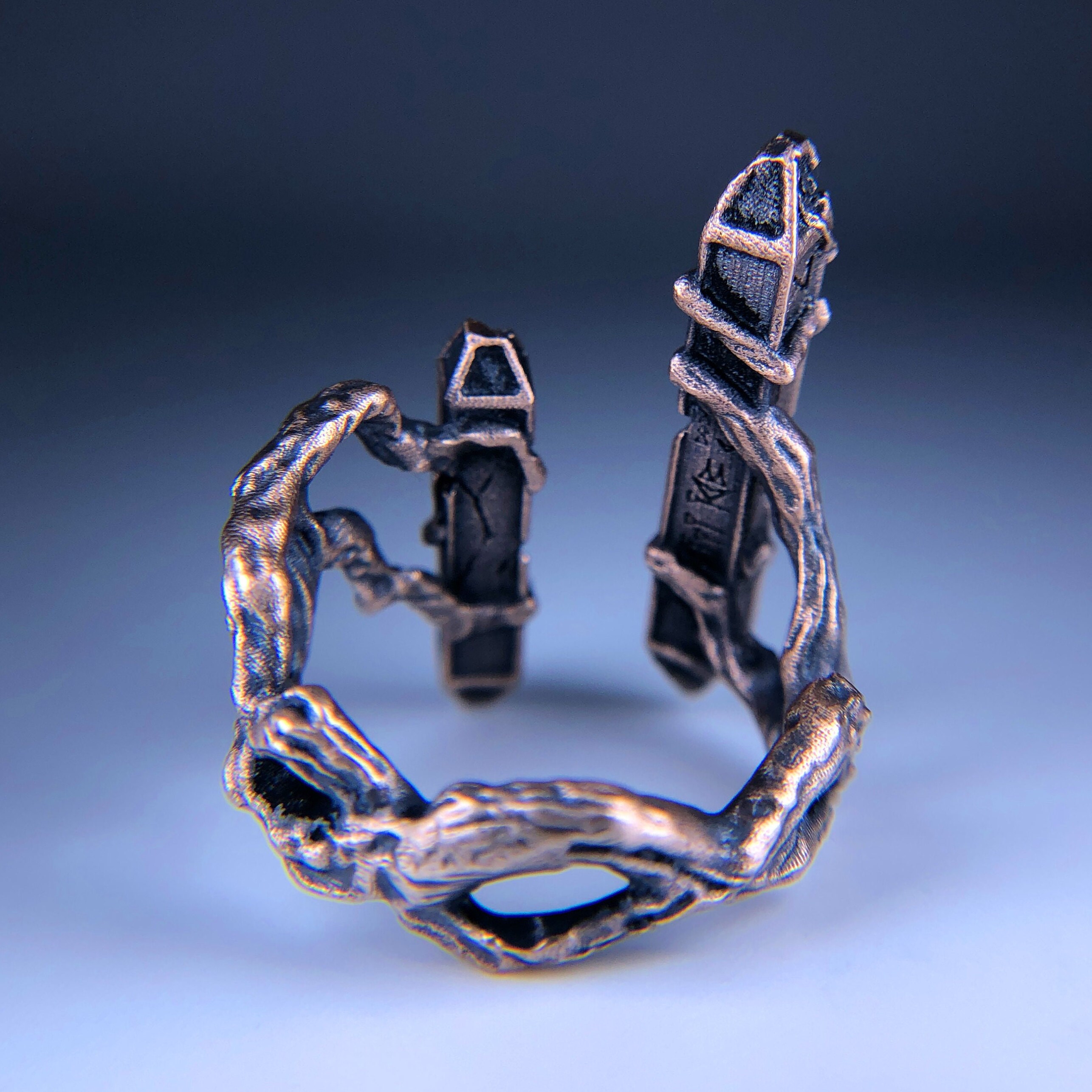 ELSKER Bronze Liver of Sulphur Ancient Viking Ring - Etsy