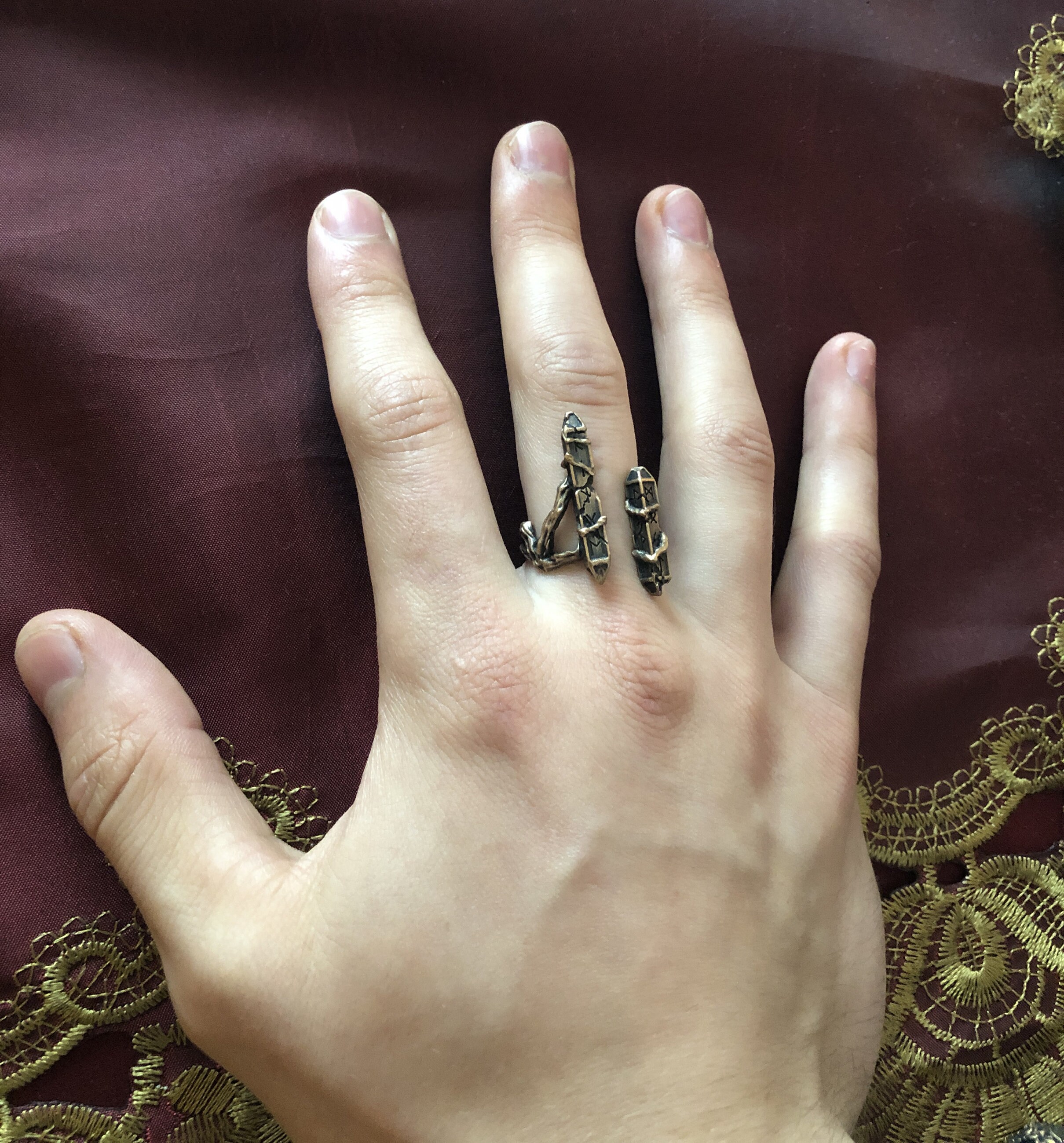 ELSKER - Bronze + Liver of Sulphur, Ancient Viking Ring, Adjustable ...