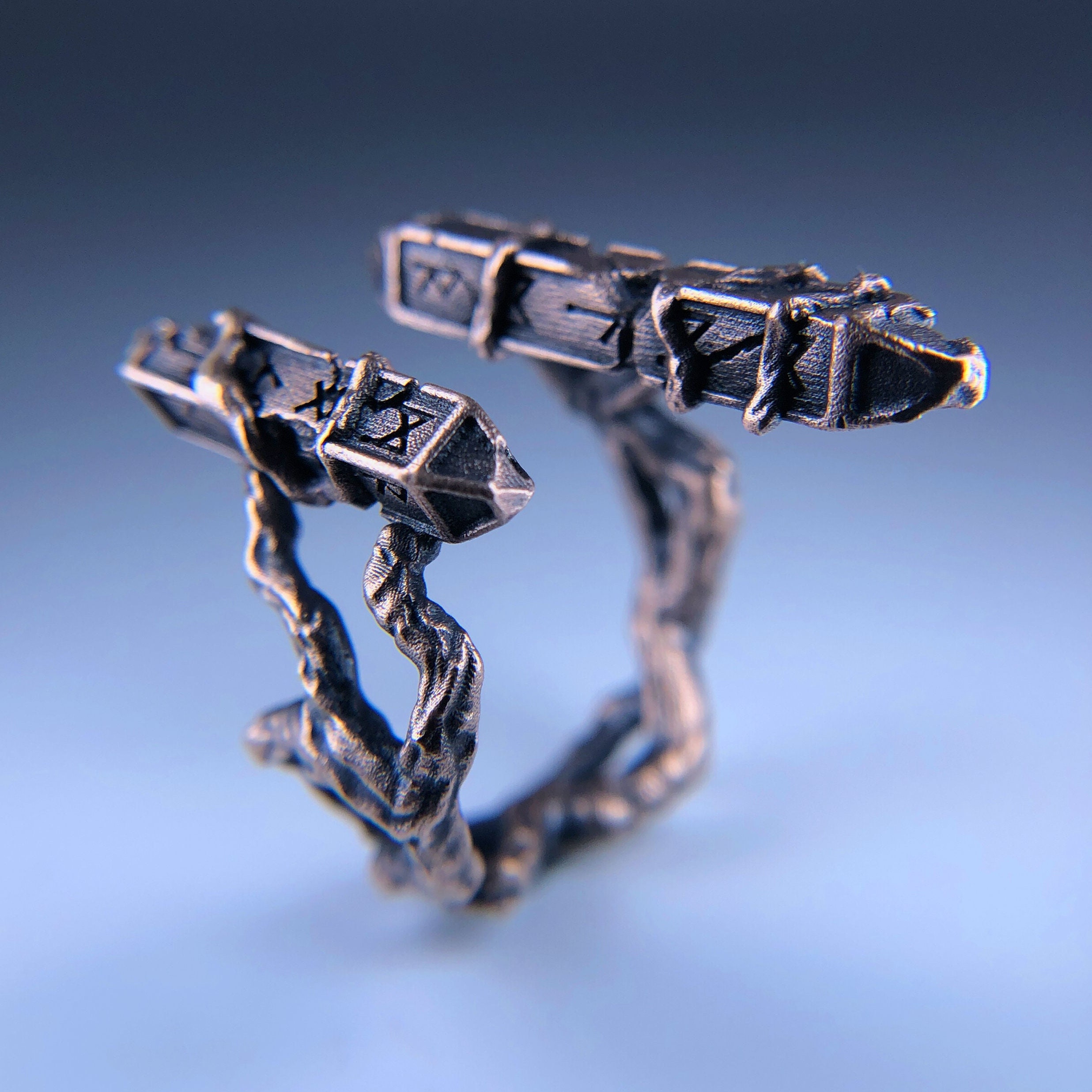 ELSKER - Bronze + Liver of Sulphur, Ancient Viking Ring, Adjustable ...