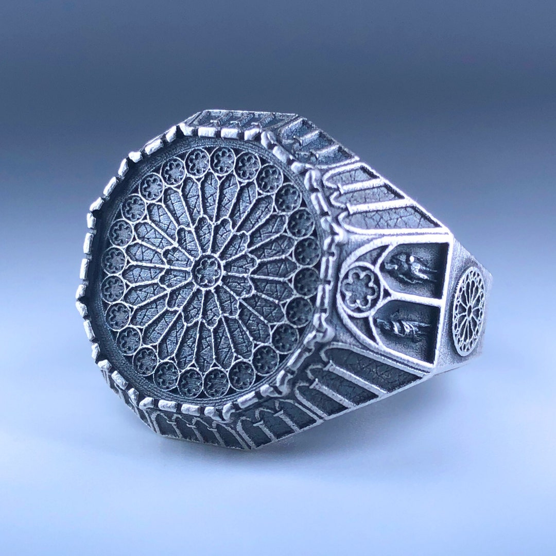 Memento Mori Ring - NECROPOLIS - 925 Silver, Signet Ring, Rings for Men ...