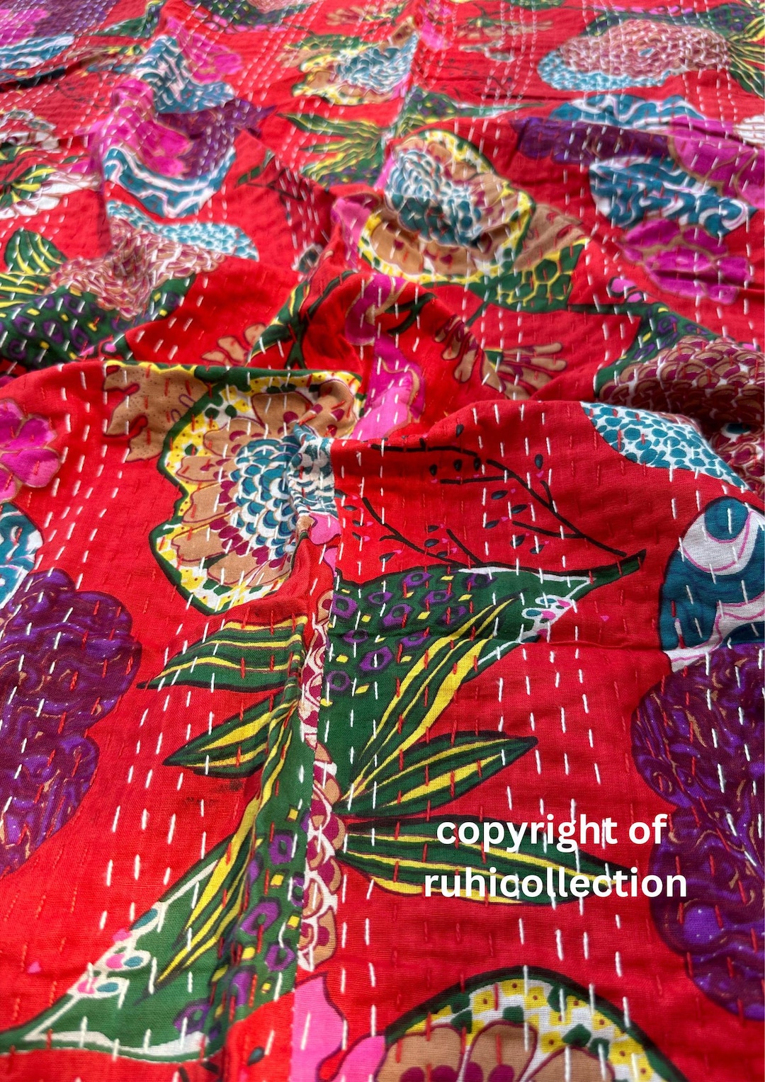 Large Selection : Cotton Kantha Indian Quilts Throw Bedspread Handmade ...