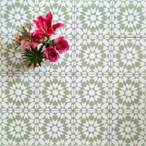 Full Tile Pattern: Ottoman Sage Green Porcelain Anti Slip 20cm X 20cm ...