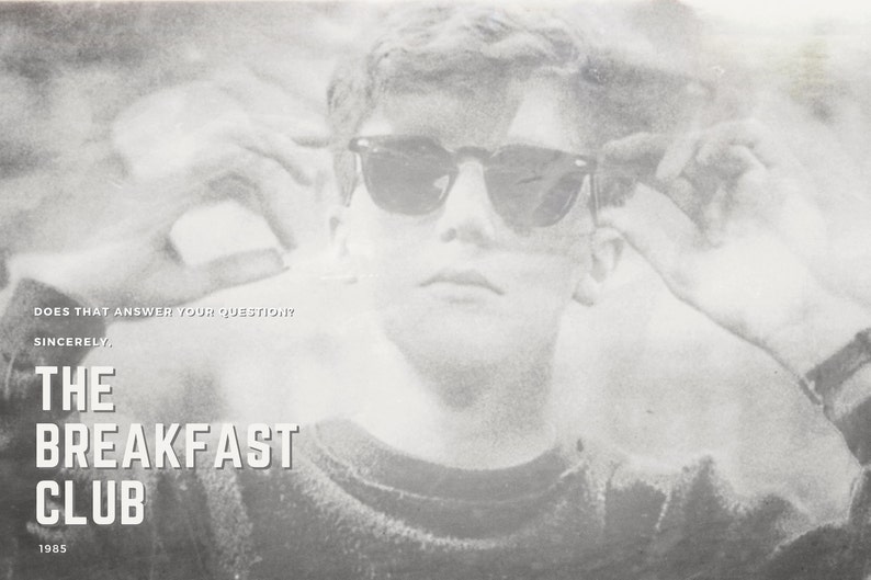 The Breakfast Club Art Print Digital Download - Etsy