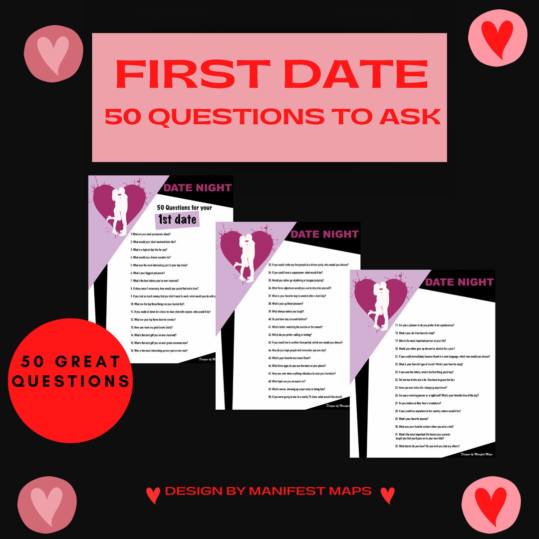 First Date Questions 50 Great Questions Marriage and Relationship Sexy ...
