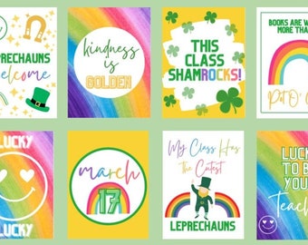 St. Patrick's Day Classroom Posters | Bulletin Board Decor | March ...