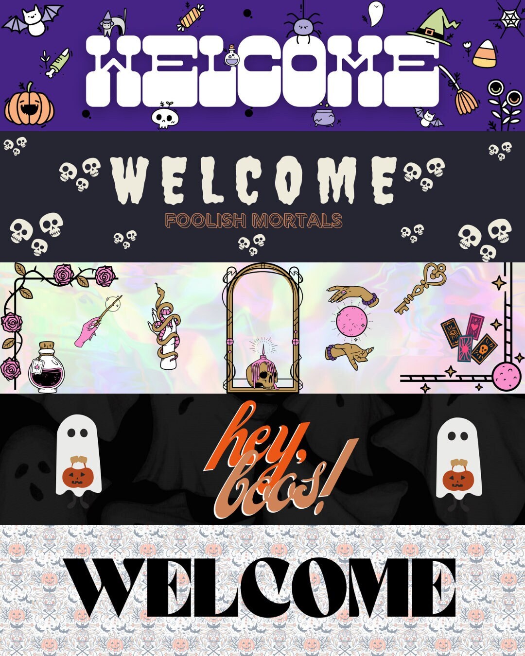 Google Classroom Header/ Google Classroom Banner Halloween Bundle of 5 ...