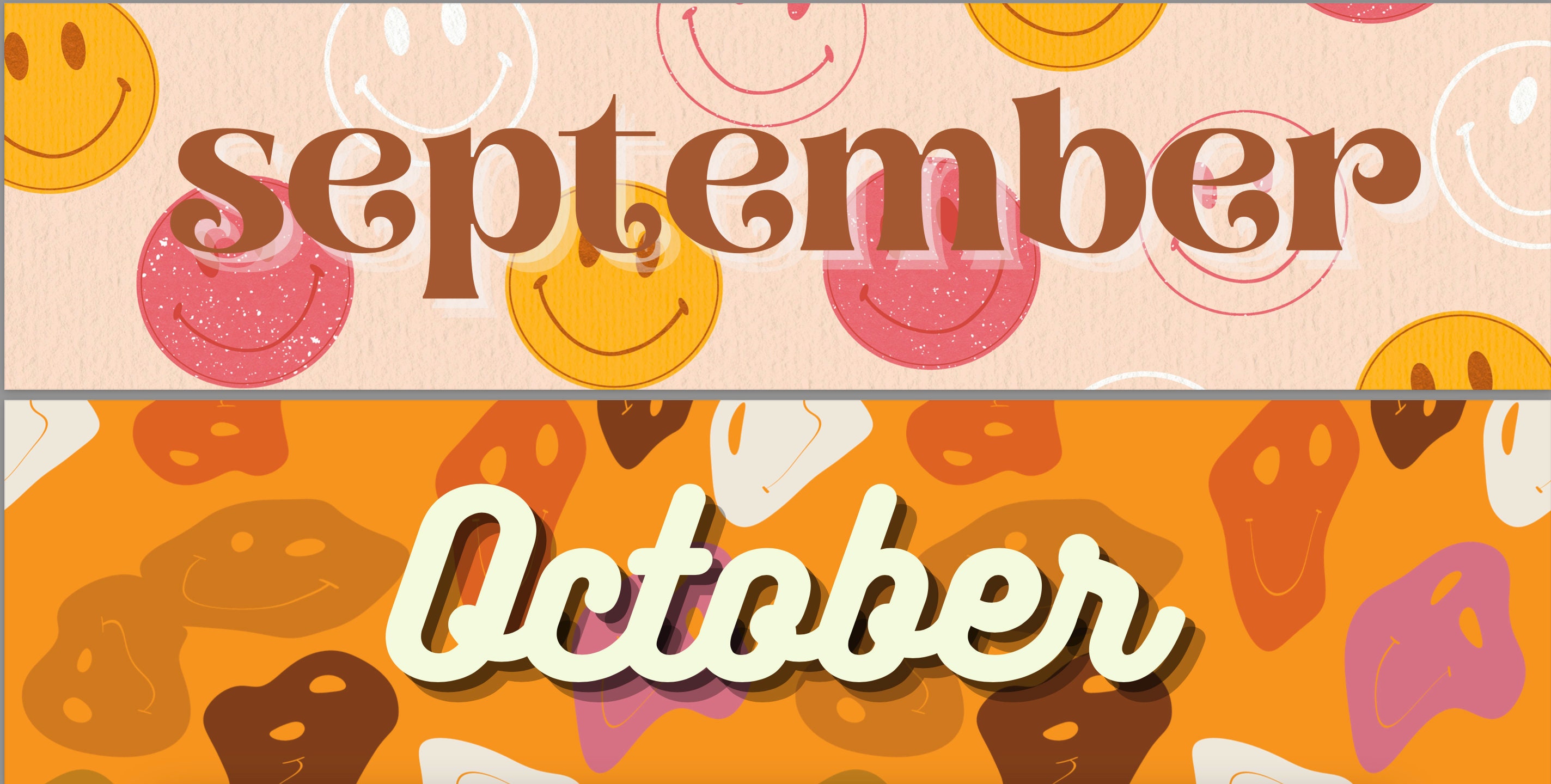 12 Month Retro/ Hippie Classroom Theme Google Classroom - Etsy