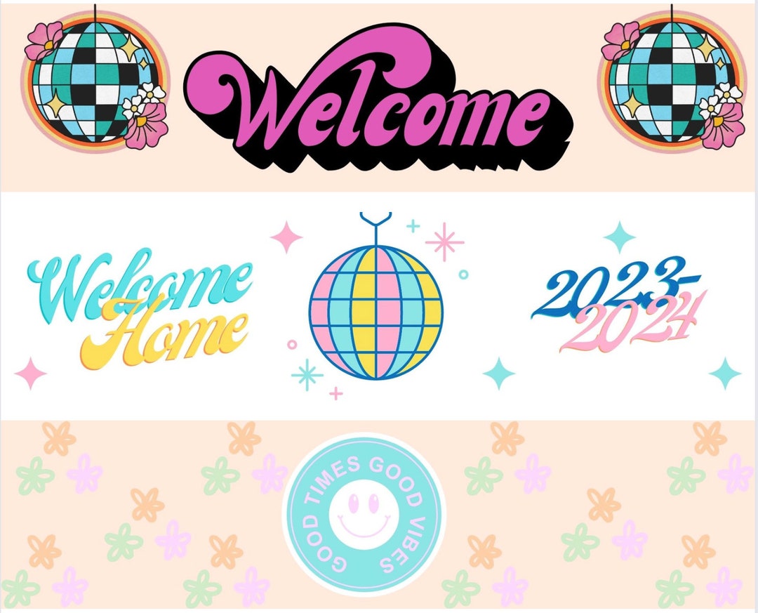 Disco | Pastel | Retro | Google Classroom Header/ Banner Bundle (set of ...