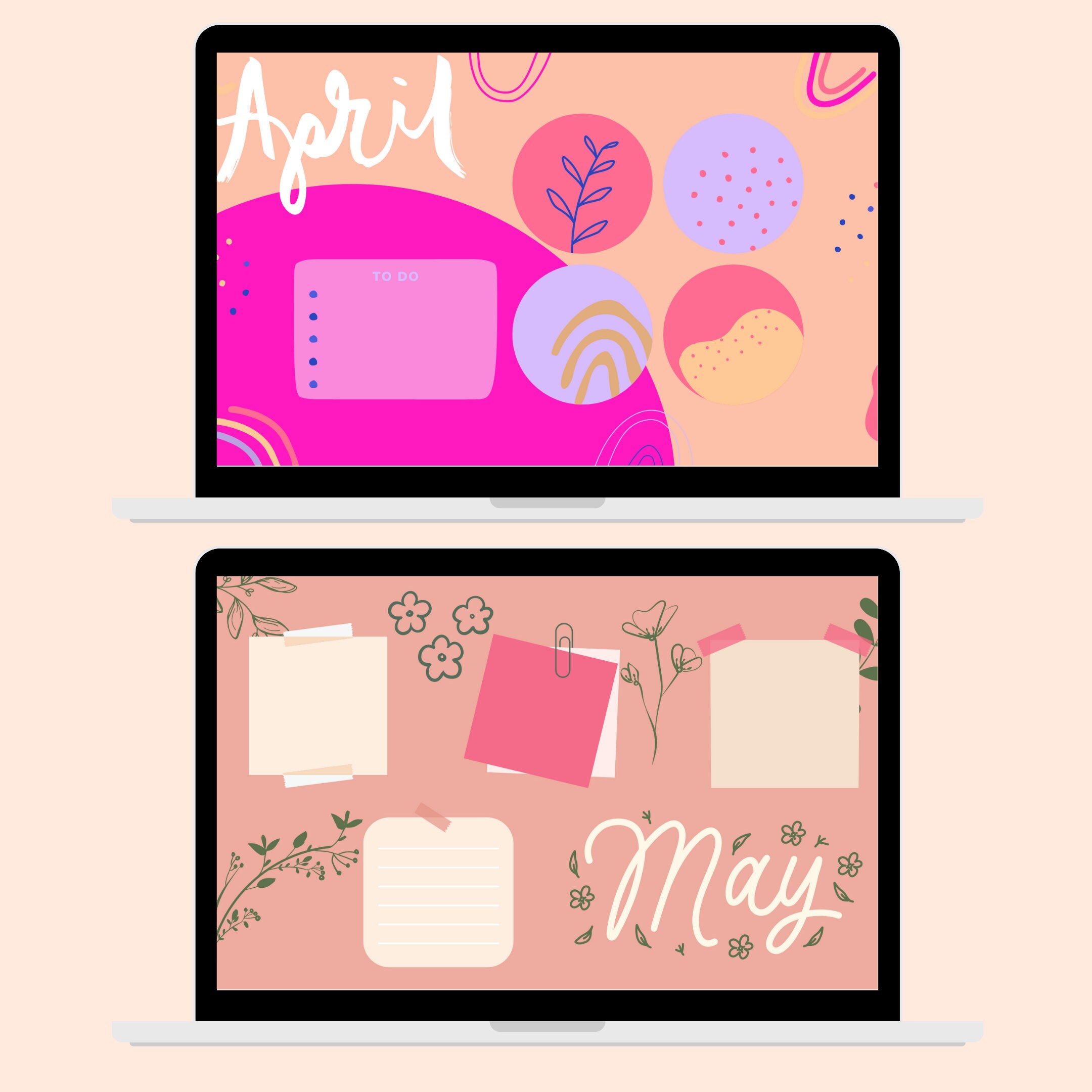 2022-2023 Aesthetic Desktop Organizer Wallpaper Instant - Etsy Australia