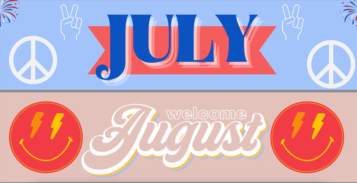 12 Month Retro/ Hippie Classroom Theme Google Classroom - Etsy