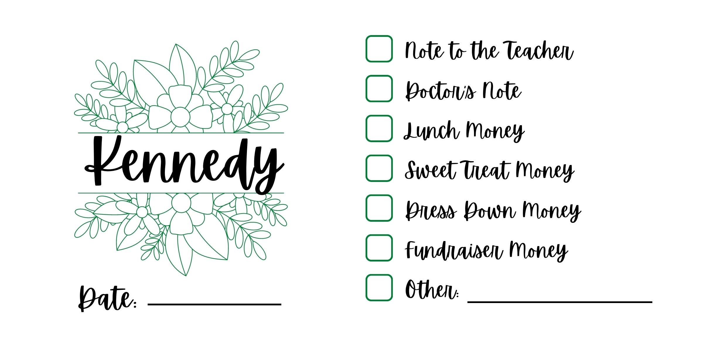 DIGITAL 2x4 Personalized School Labels Teacher Note - Etsy