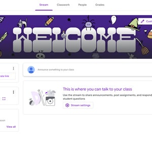 Google Classroom Header/ Google Classroom Banner Halloween Bundle of 5 ...