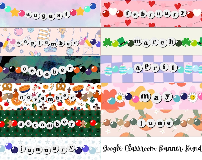 Friendship Bracelet Classroom Theme Google Classroom Header/ Banner ...