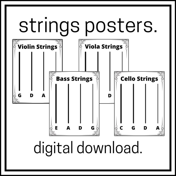 Orchestra Instrument Posters - Etsy