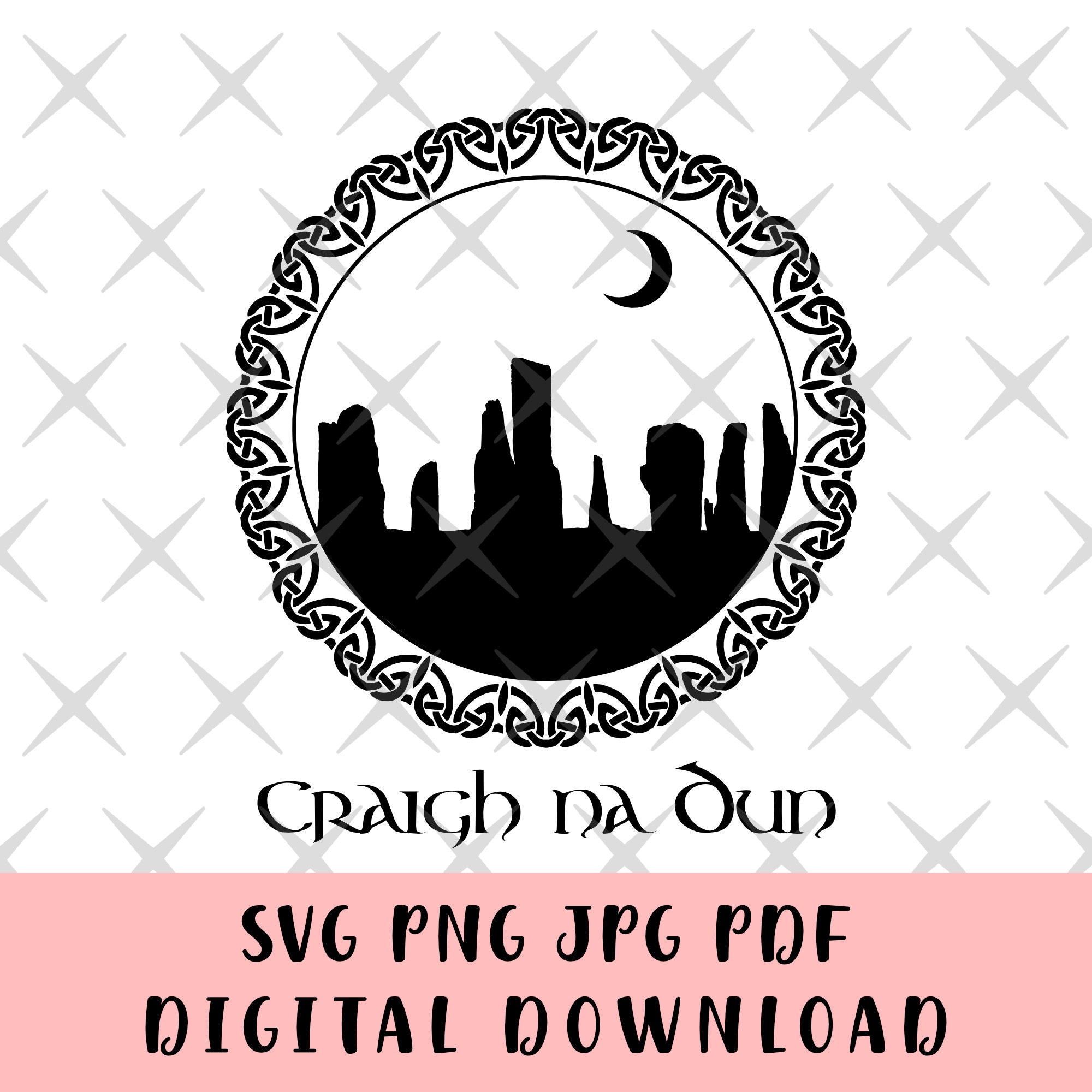 Craigh Na Dun SVG, Standing Stones, Stone Circle, Craigh Na Dun PNG ...