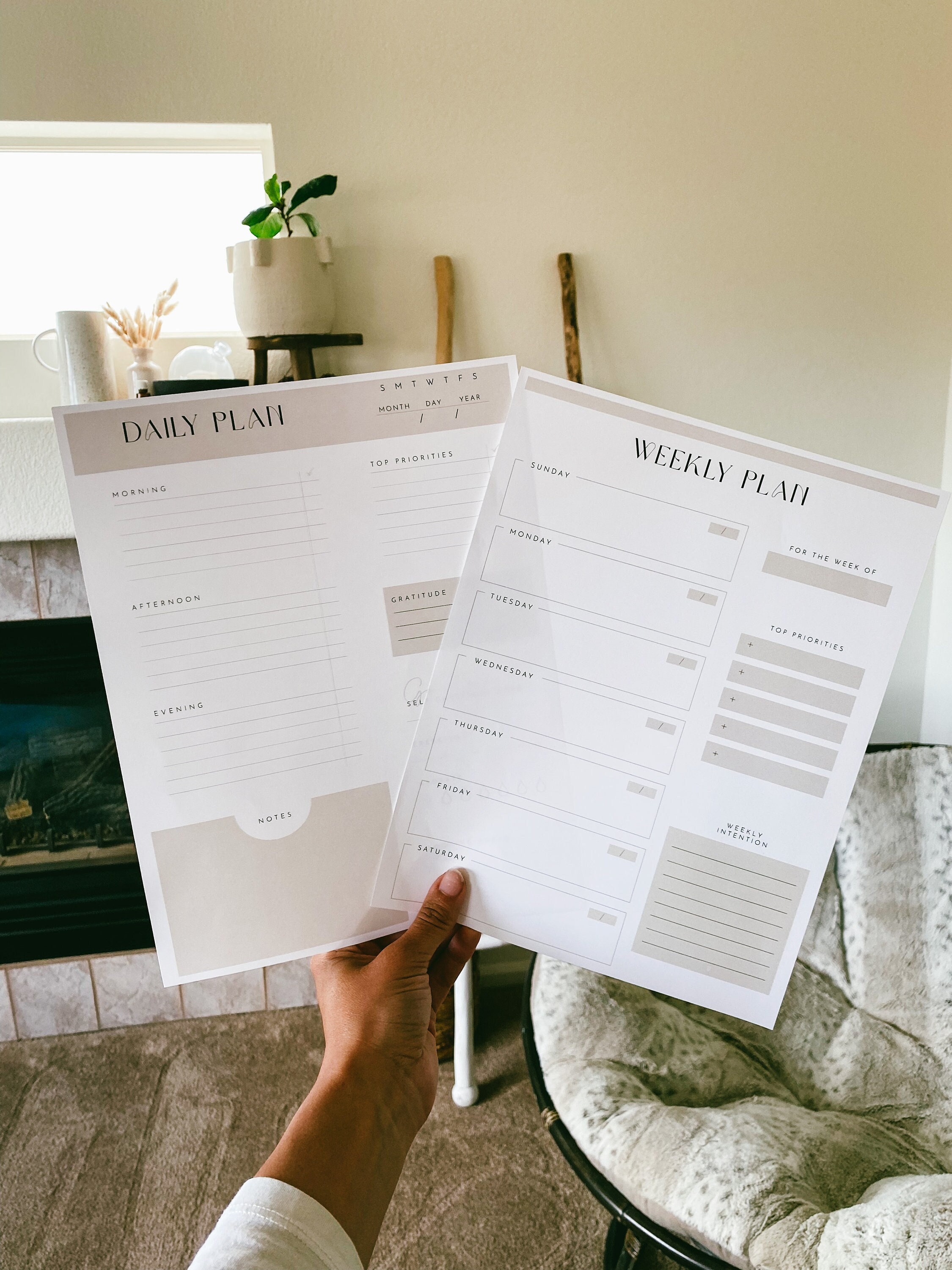 Daily & Weekly Planner Bundle | Digital Download - Etsy