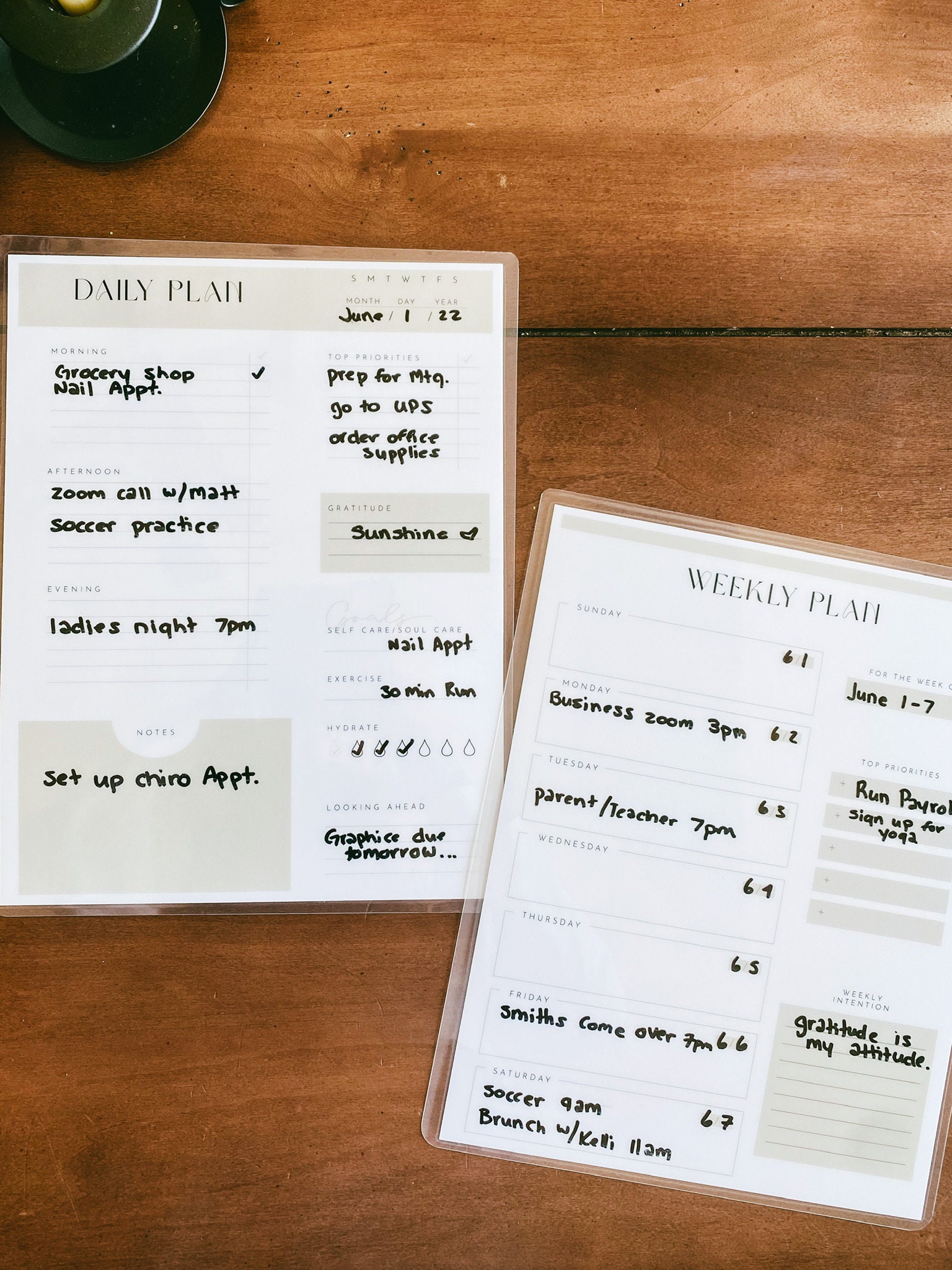 Laminated| Daily & Weekly Planner Bundle - Etsy