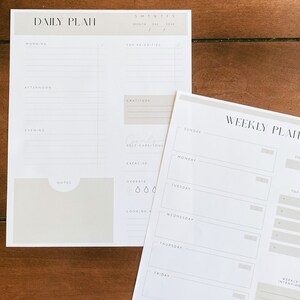 Laminated| Daily & Weekly Planner Bundle - Etsy