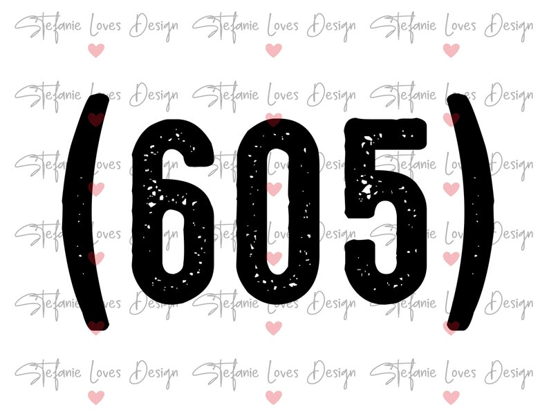 Area Code 605 Svg 605 Area Code Svg Digital Design - Etsy