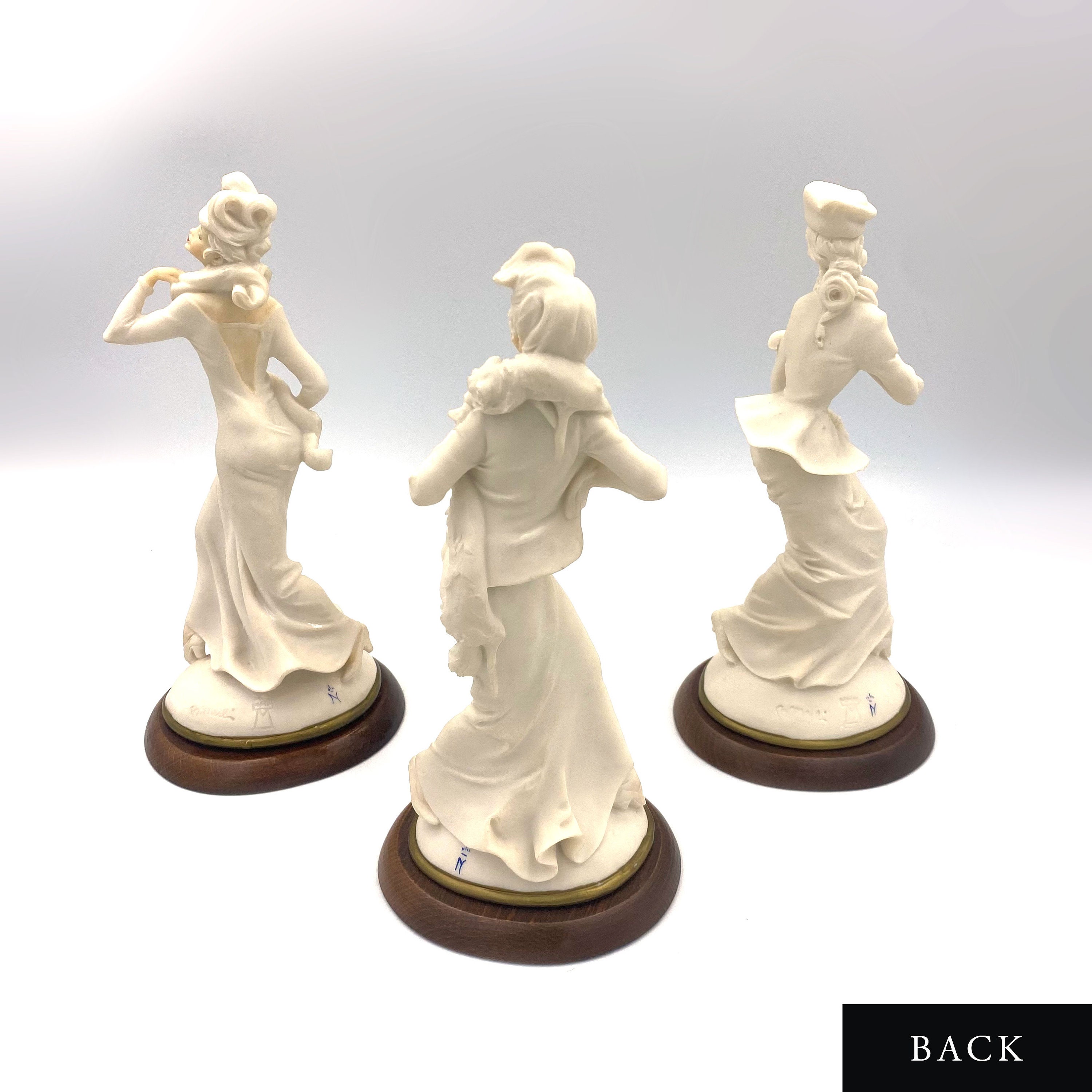 3x Bruno Merli White Fashion Figures figurine, Statue, Capodimonte ...