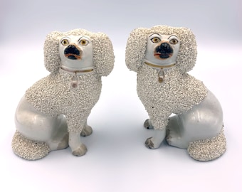 Superb Vintage Pair of Dogs Arthur Wood Red and White Staffordshire ...