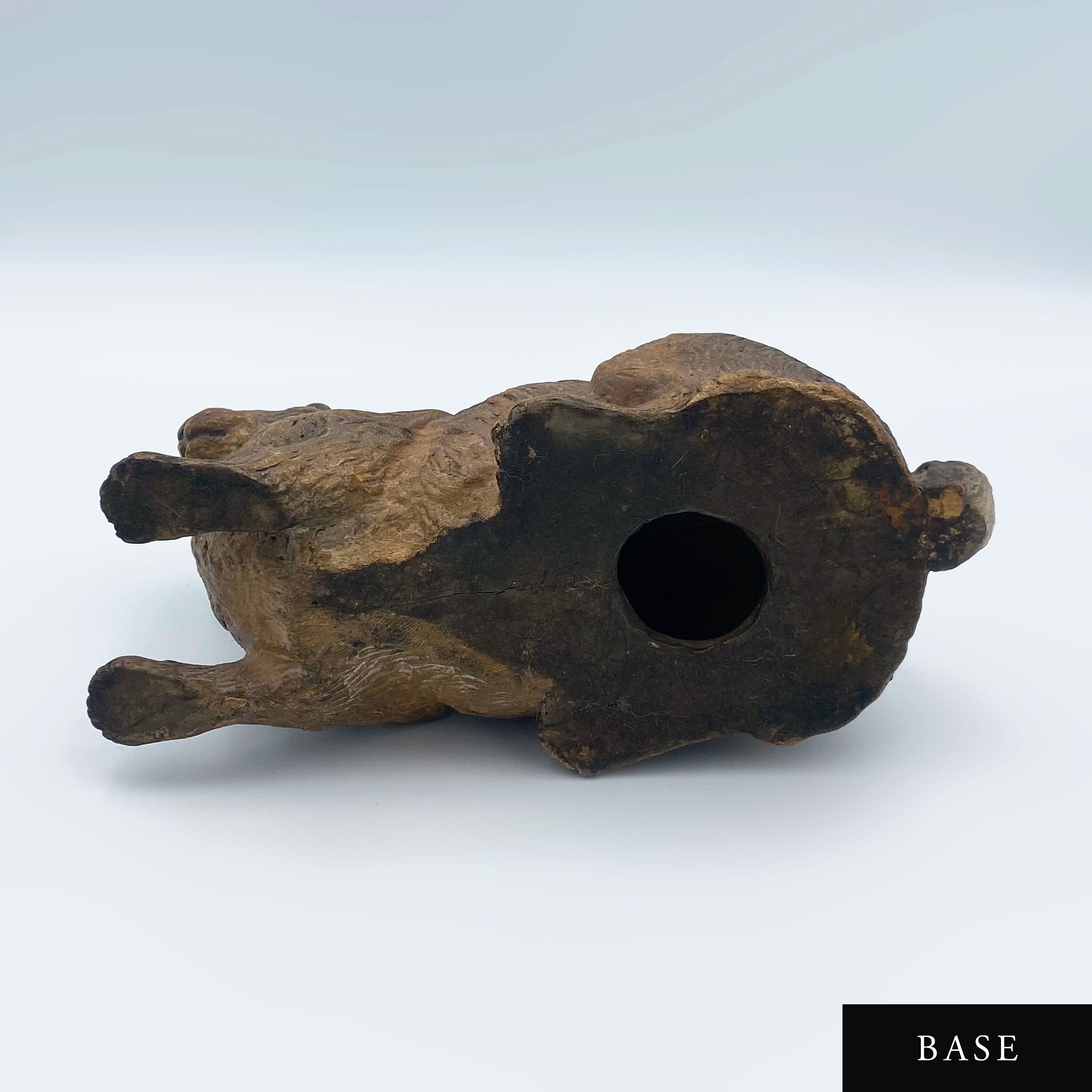 RARE Early 20th Century Cold Painted Terracotta Hare With Glass Eyes ...