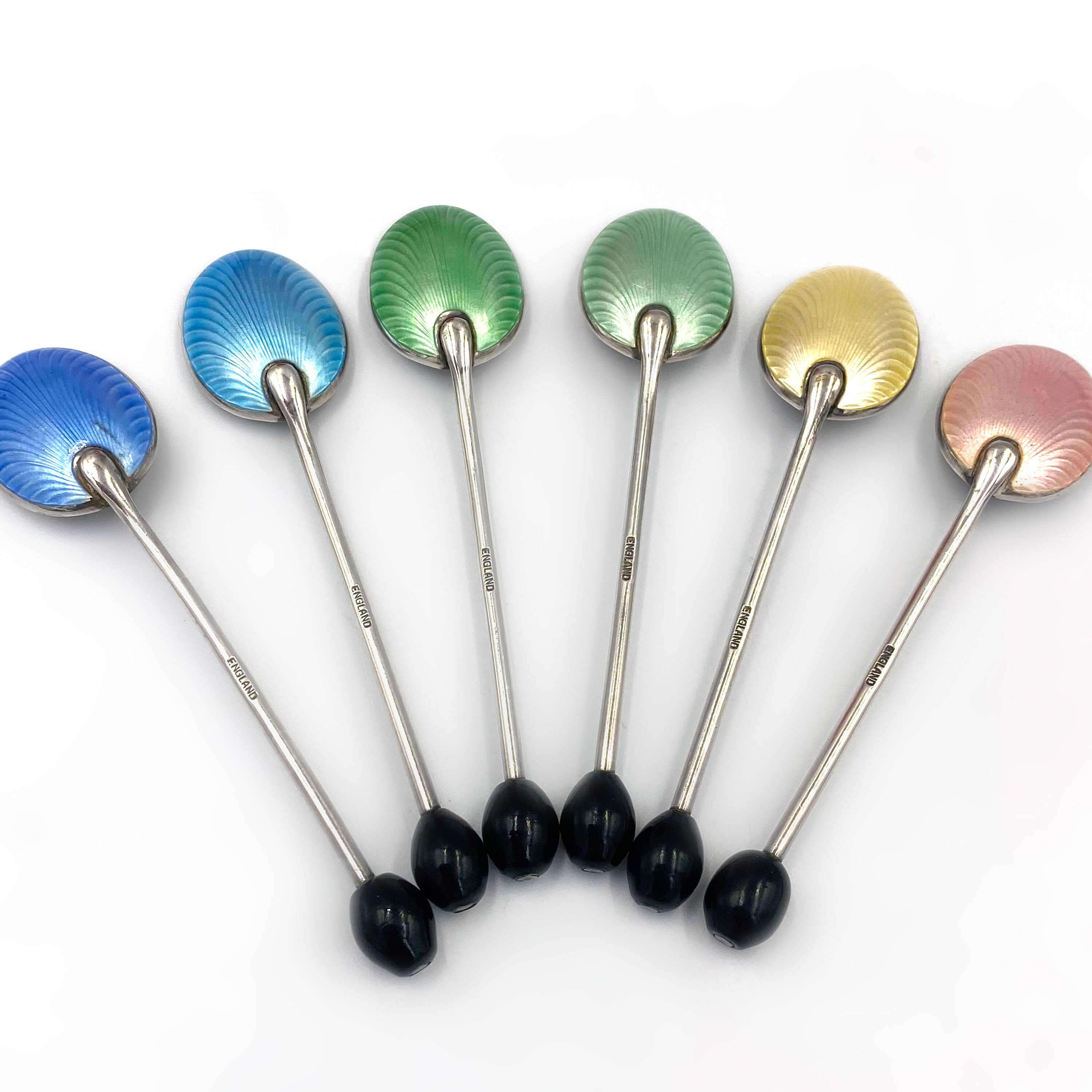Vintage Cased Harlequin Art Deco Coffee Bean Spoons coffee, Tea ...