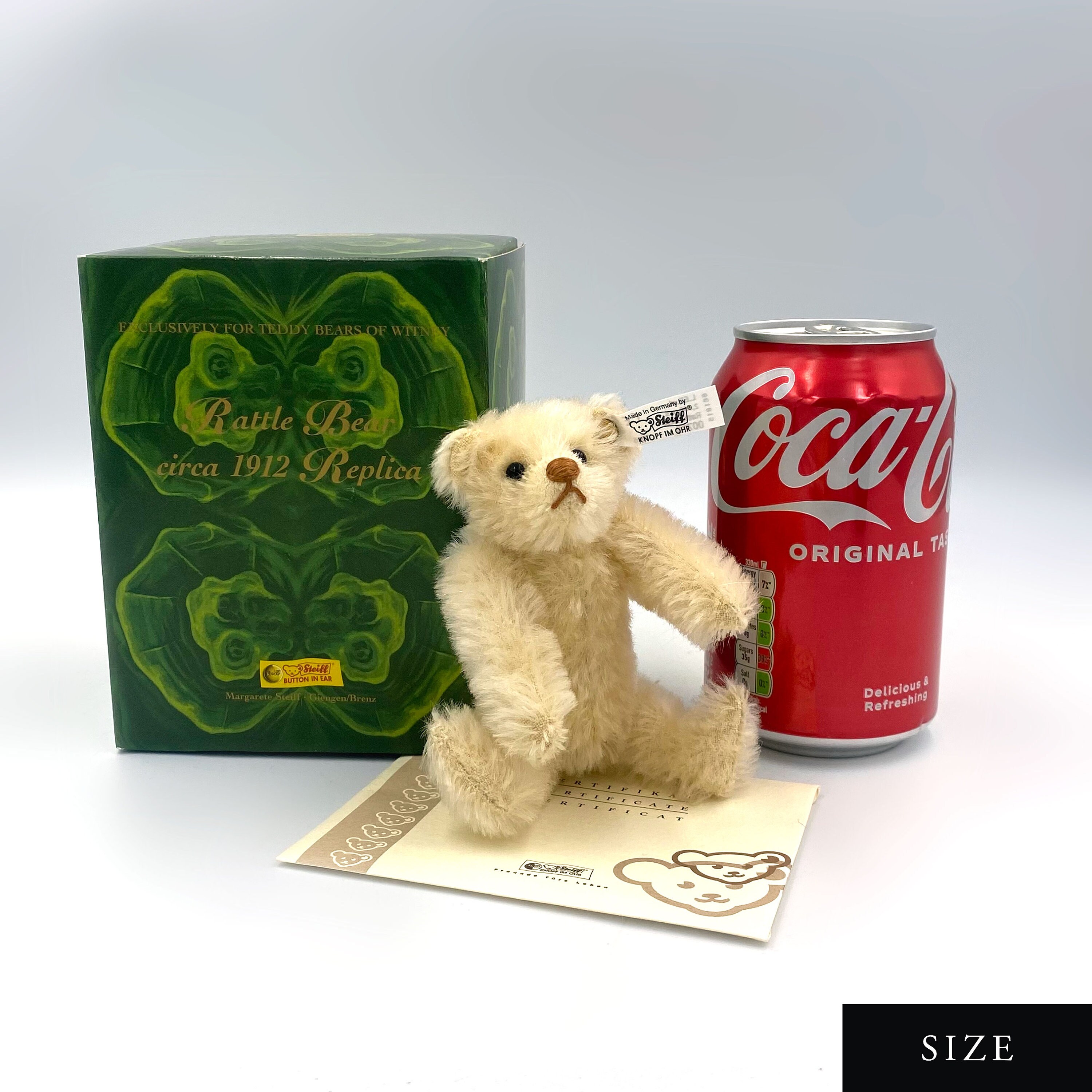 Rare Limited Edition Steiff Replica 1912 Rattle Bear With Original Box ...