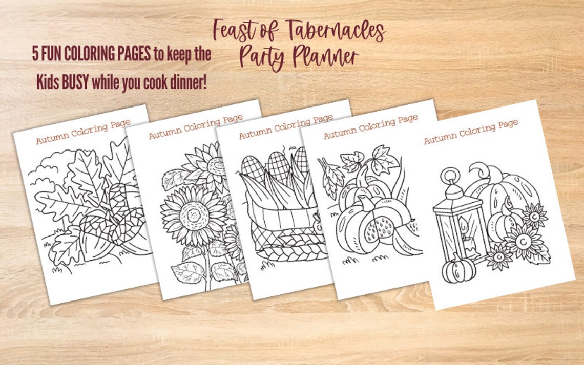 Feast of Tabernacles Party Planner Printable | Fall Feast Printable ...