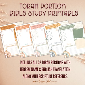 TORAH PORTION BIBLE Study Printable | Torah Portion | Yeshua Bible ...