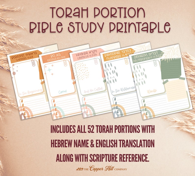 TORAH PORTION BIBLE Study Printable | Torah Portion | Yeshua Bible ...