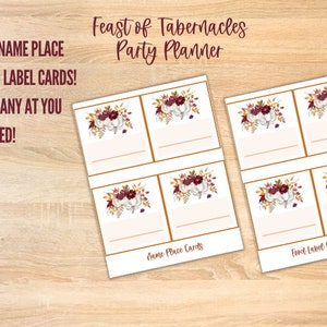 Feast of Tabernacles Party Planner Printable | Fall Feast Printable ...