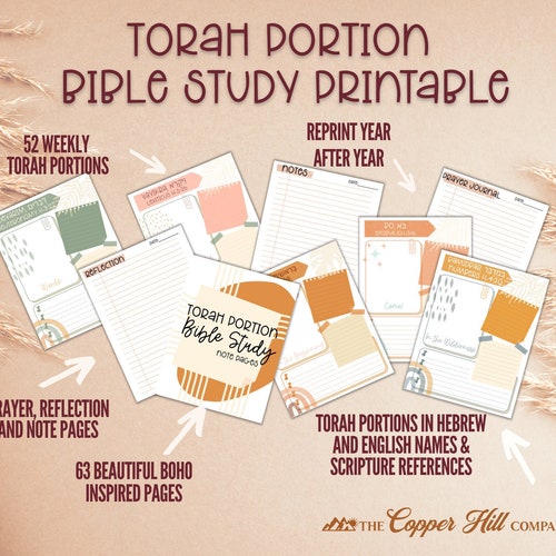 TORAH PORTION BIBLE Study Printable Torah Portion Yeshua - Etsy