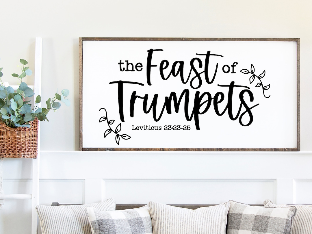 FEAST OF TRUMPETS Print - Biblical Feast Wall Art - Hebrew Wall Art ...