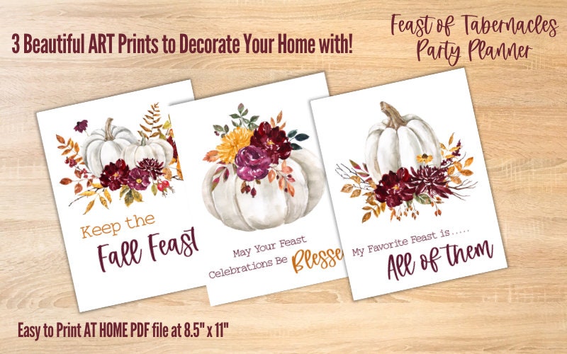 Feast of Tabernacles Party Planner Printable | Fall Feast Printable ...